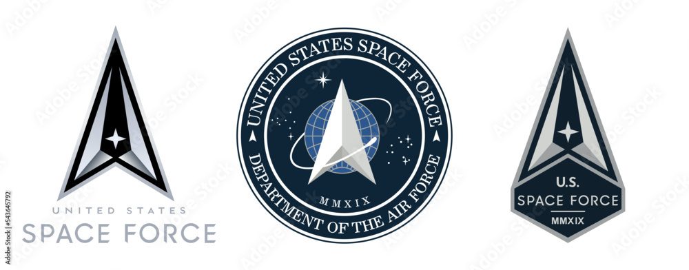 Vector logo of the United States Space Force. US Space Force Seal ...
