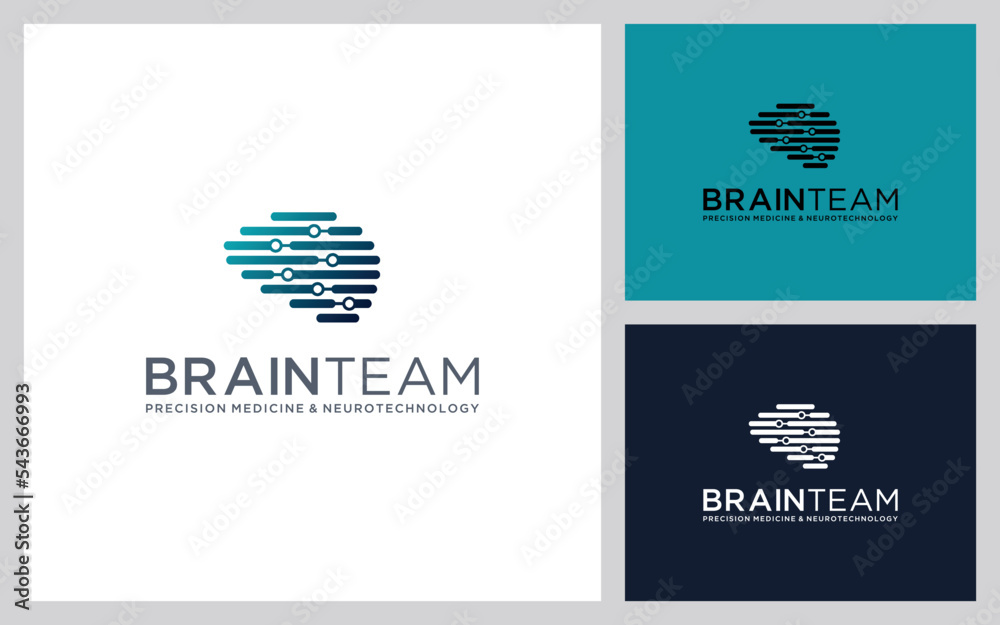 Neural network logo. Human brain emblem. Artificial intelligence icon ...