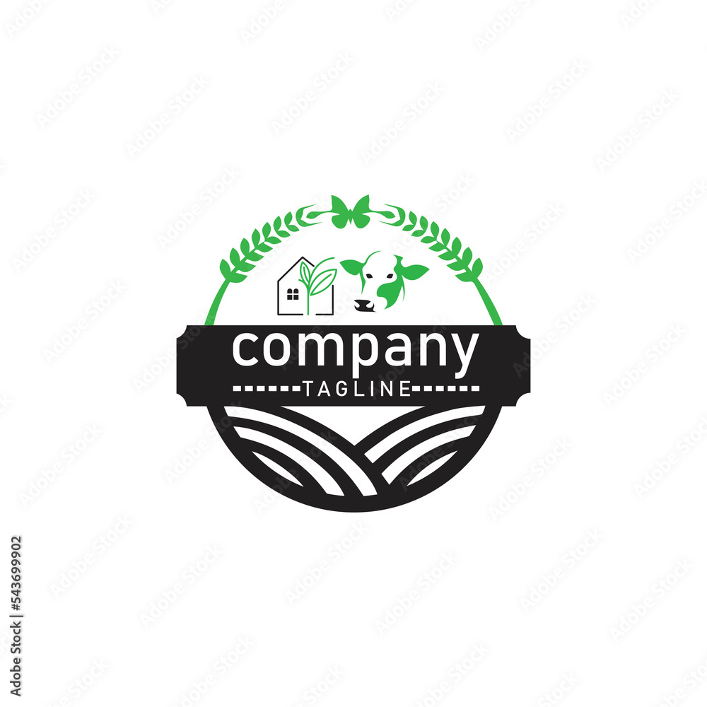Farm icon logo design with vector format. Stock Vector | Adobe Stock
