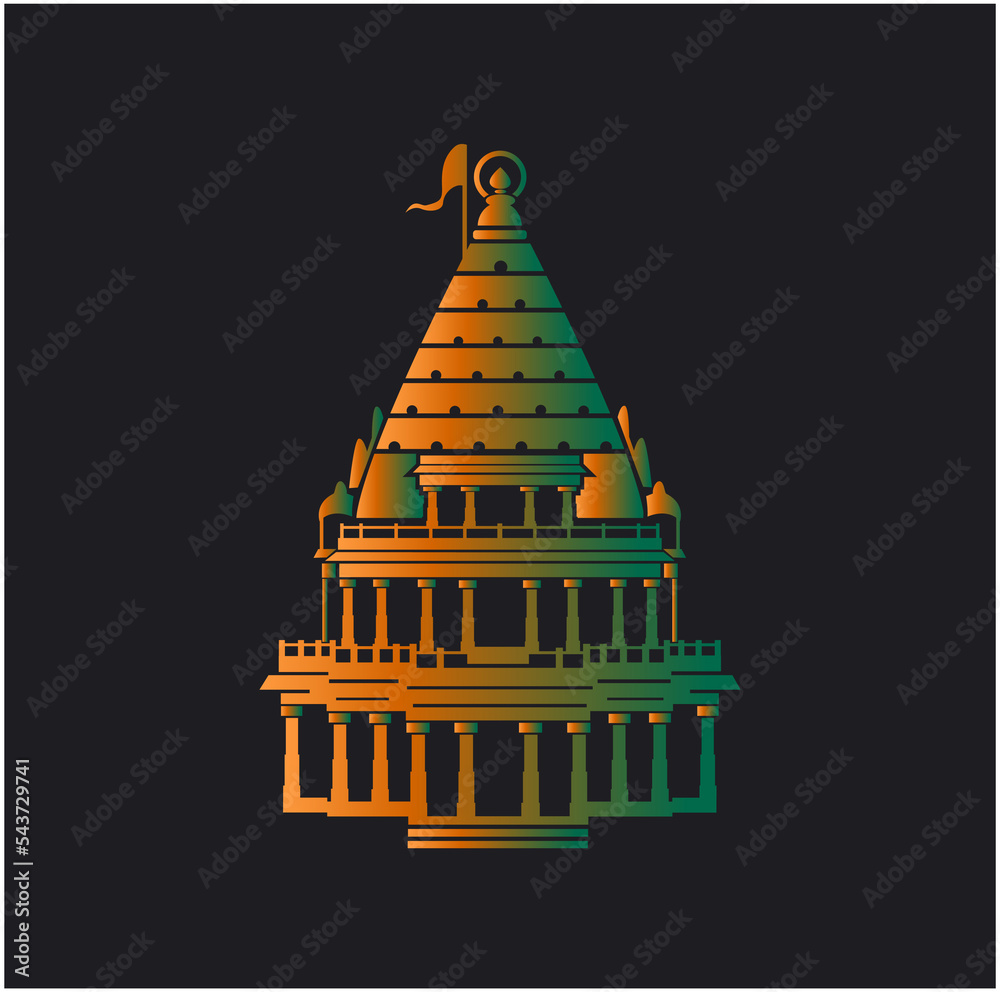 Stock-Illustration „Mahakaleshwar temple (lord Shiva temple) icon ...