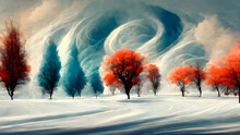 Winter Oil Painting Free Stock Photo - Public Domain Pictures