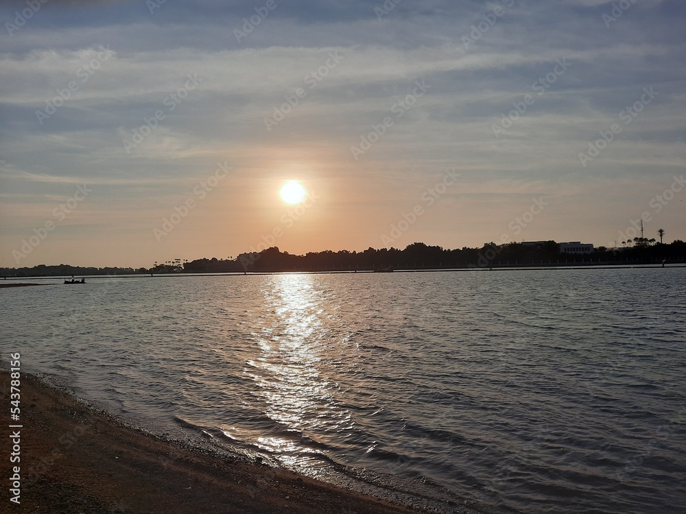 Beautiful sunset at Jeddah, Corniche. The Jeddah Corniche, also known ...