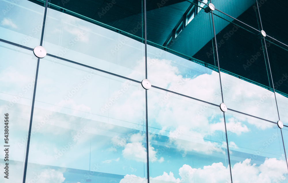 Laminated glass facade cable net system structure with spider fitting ...