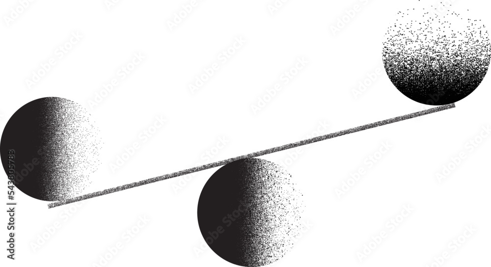 Balance concept .Distorted geometric shapes . Minimal art design ...