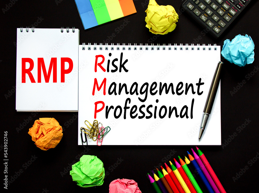 RMP risk management professional symbol. Concept words RMP risk ...