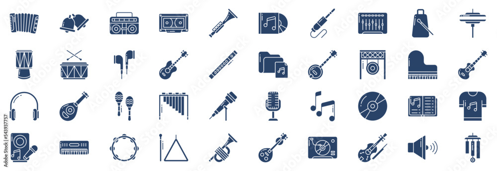 Collection of icons related to Music instrument, including icons like ...