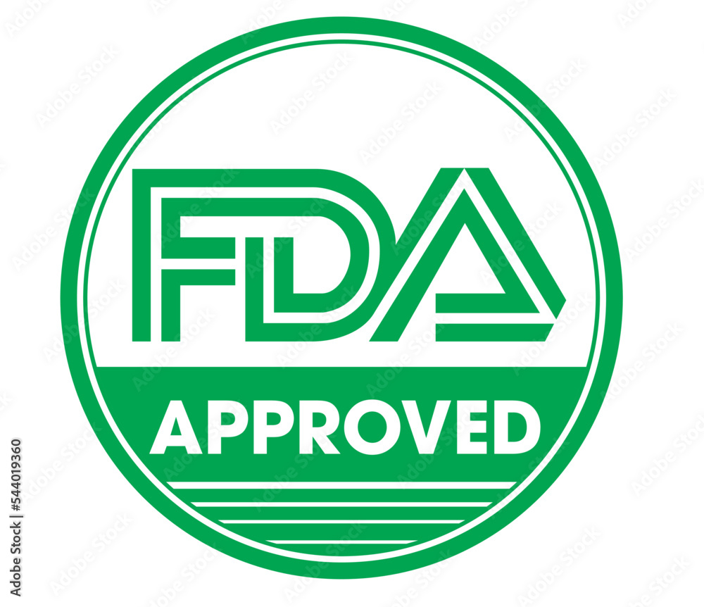 FDA approved. Stamp with text Fda approved. Sign, label, sticker. Stock ...