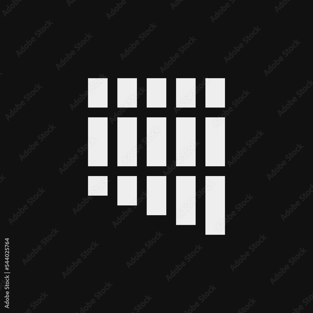 Pan Flute emoji, ancient musical instrument, pixel art icon antique ...