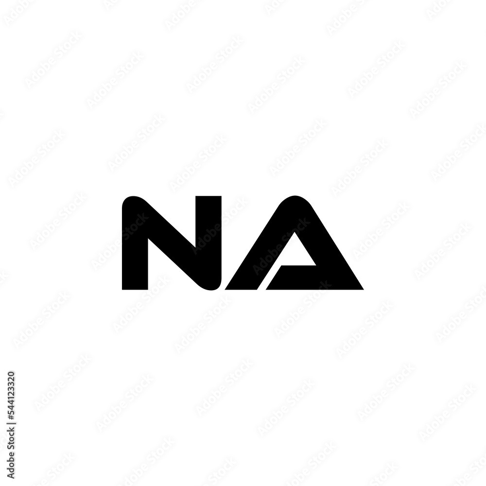 NA letter logo design with white background in illustrator, vector logo ...