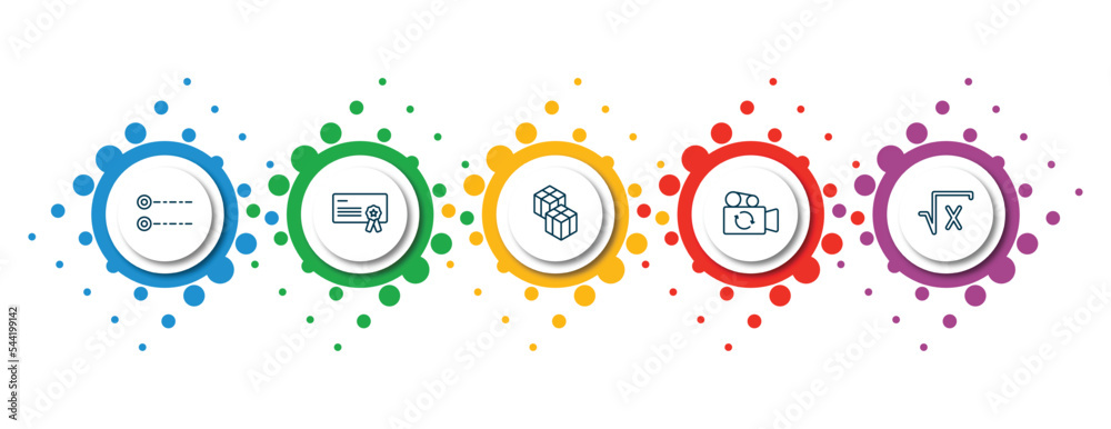 editable thin line icons with infographic template. infographic for ...