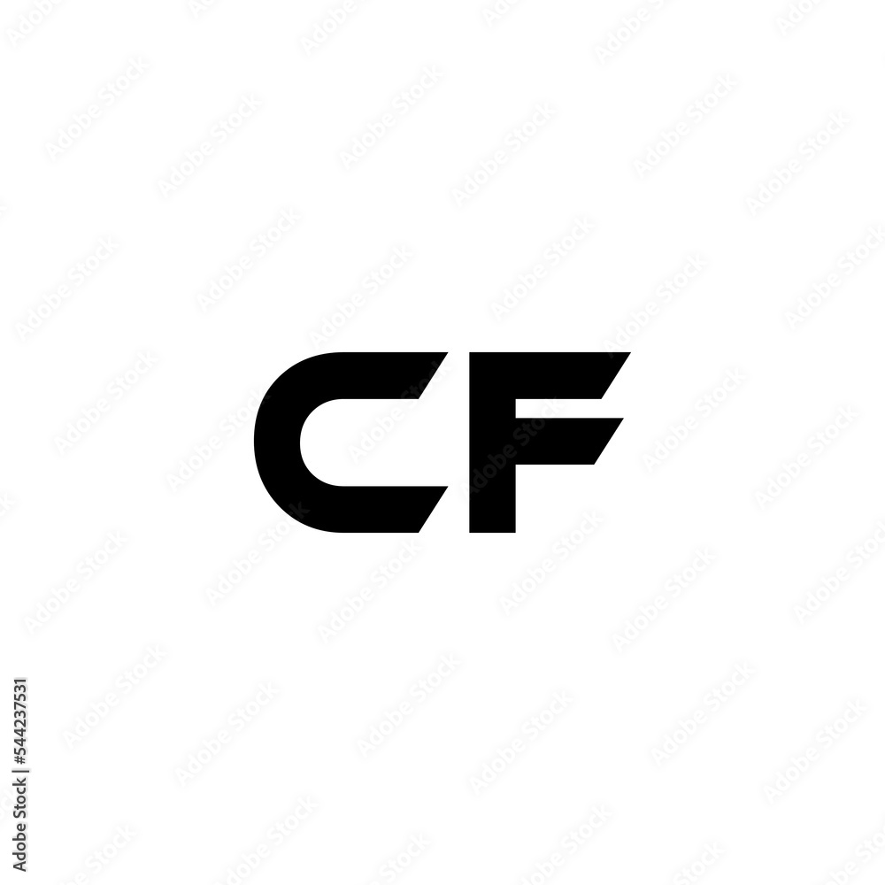 CF letter logo design with white background in illustrator, vector logo ...