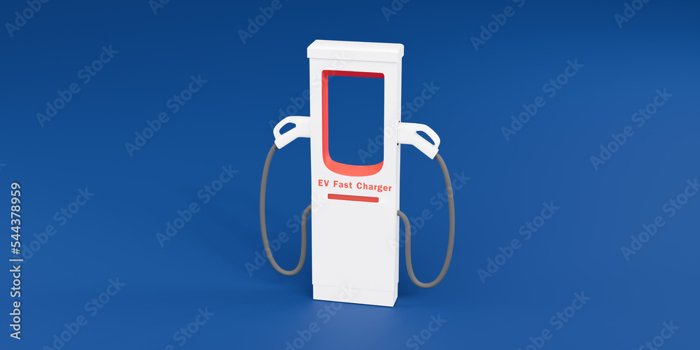 Electric vehicle charging station location on the street, highway map ...