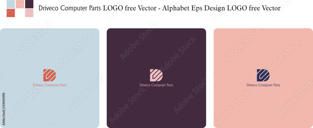 Driveco Computer Parts LOGO free Vector - Alphabet Eps Design LOGO free ...