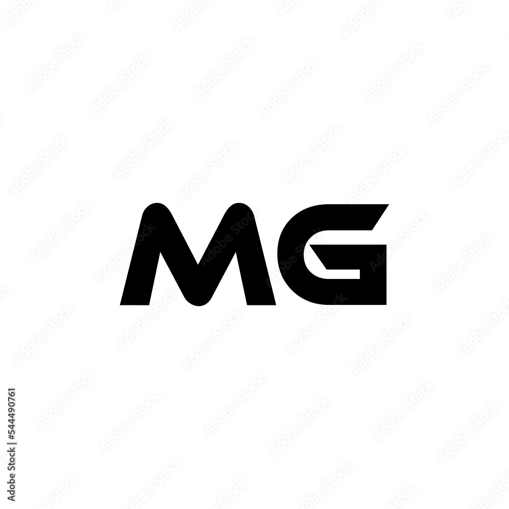 MG letter logo design with white background in illustrator, vector logo ...