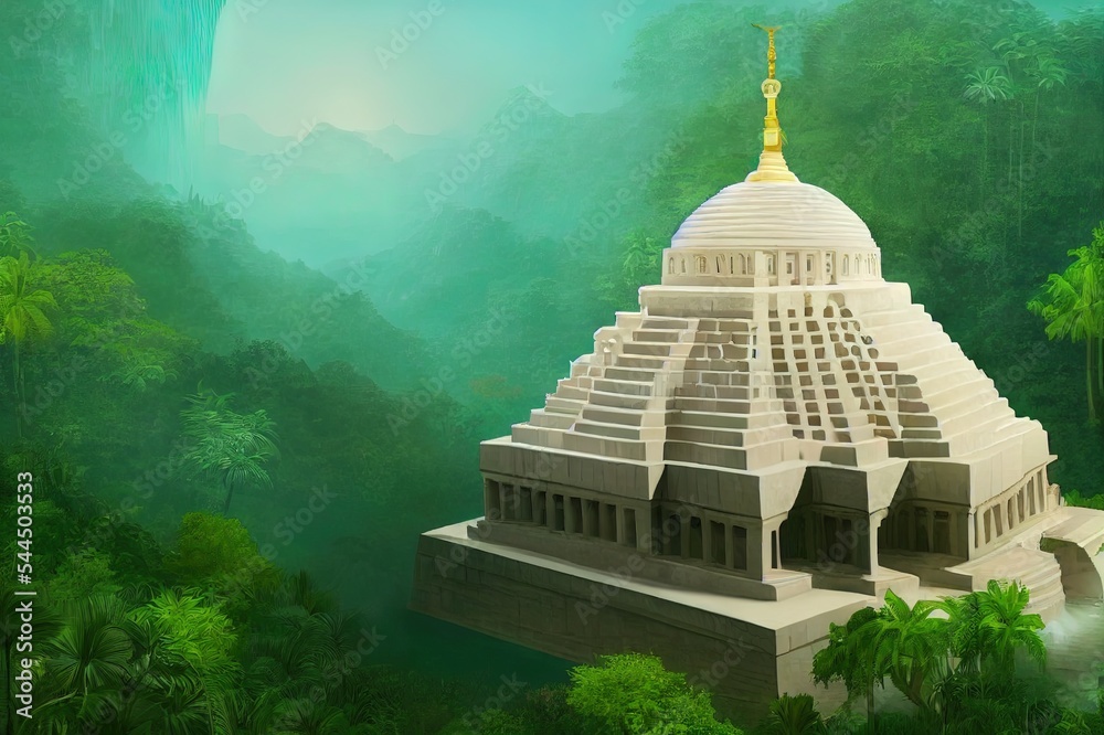 El Dorado's Lost City of Treasure. The walls of the temple are white ...