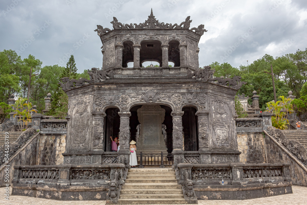 Stone tomb traditional architecture structure building at the Mausoleum ...