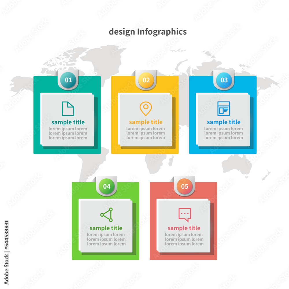 Vector infographic label design. Business concept flowchart, diagram ...