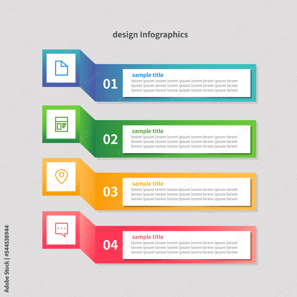 Vector infographic label design. Business concept flowchart, diagram ...