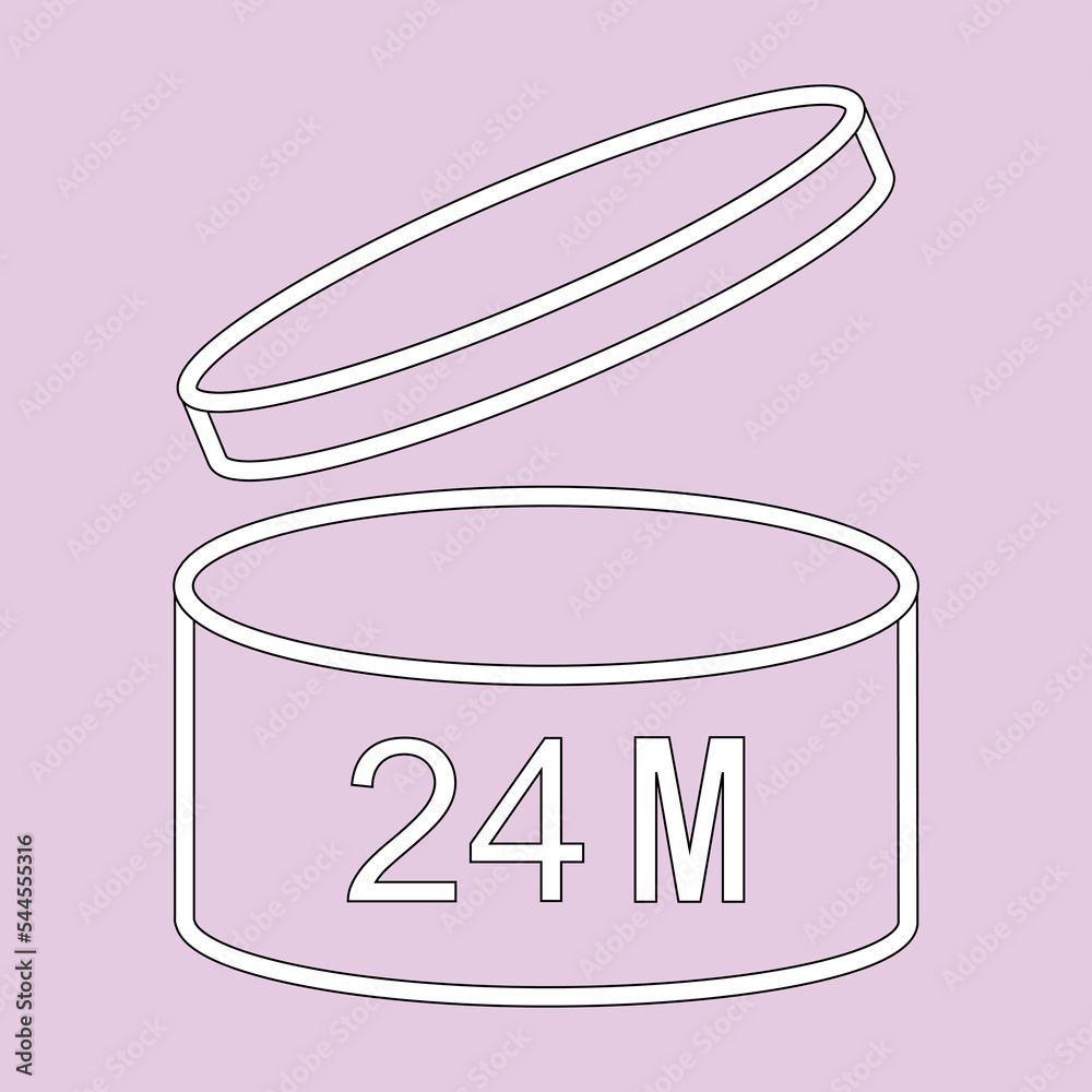 24m period after opening pao icon sign flat style design vector ...