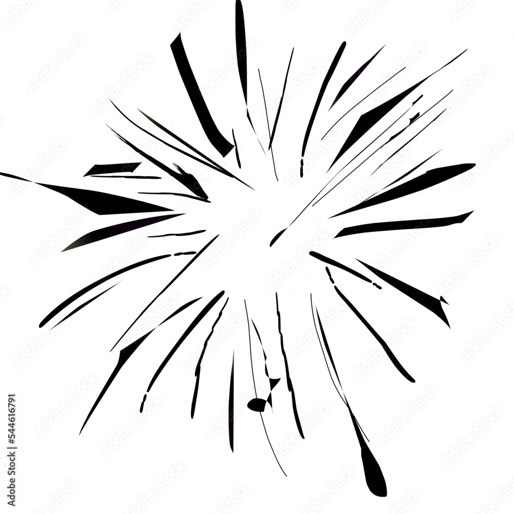 Abstract comic book flash explosion radial lines on transparent ...