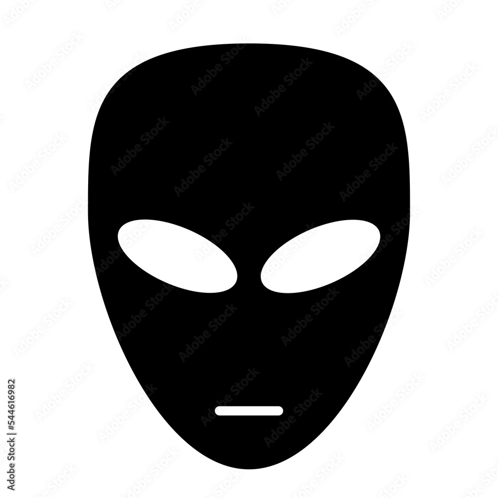 Alien, avatar. The elongated head of an alien creature. Humadoid face ...