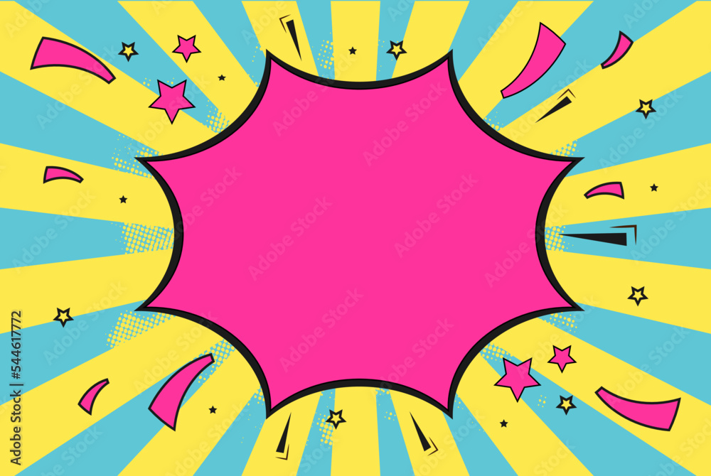 Comic book versus template background, classic pop-art style, superhero ...