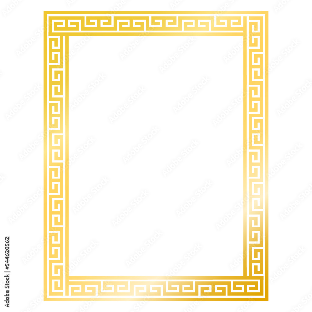 Greek gold frame border illustration jpeg image , png transparent ...