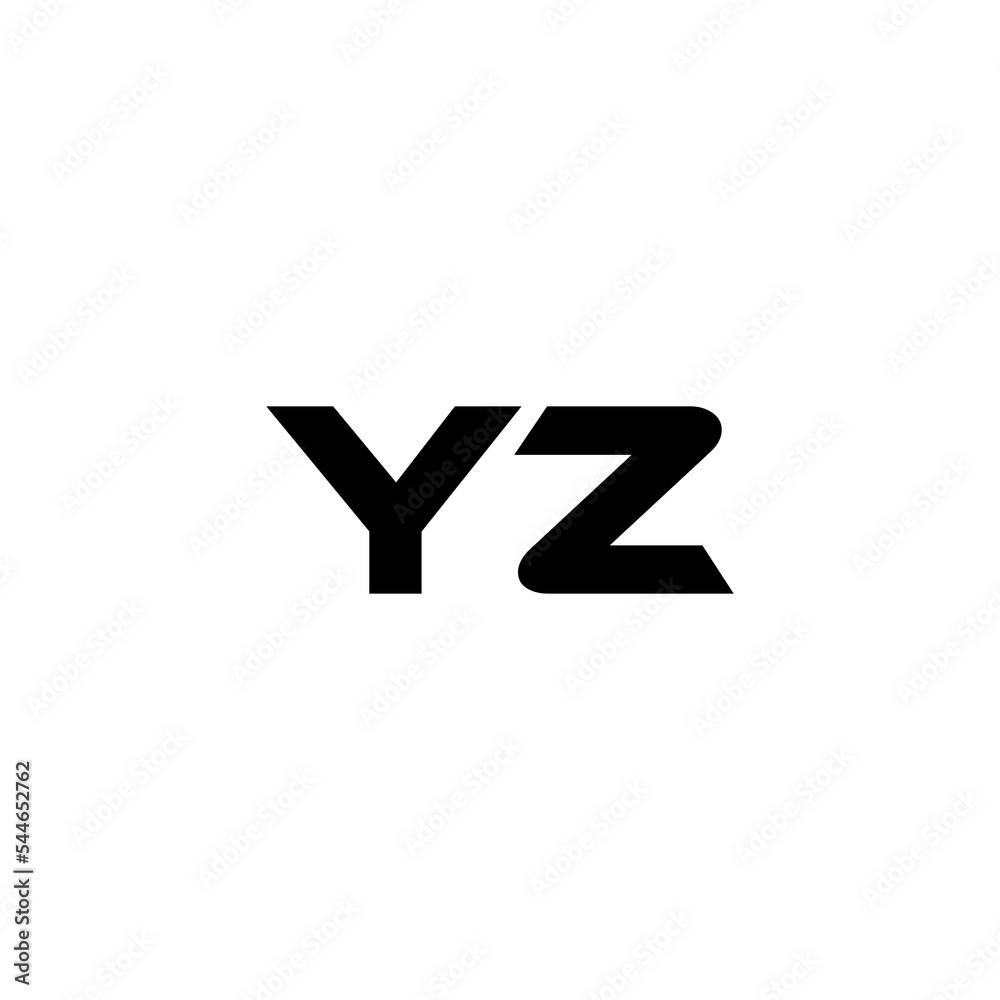 YZ letter logo design with white background in illustrator, vector logo ...
