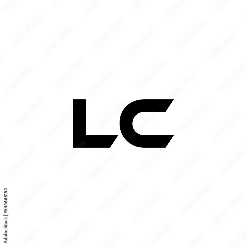 LC letter logo design with white background in illustrator, vector logo ...