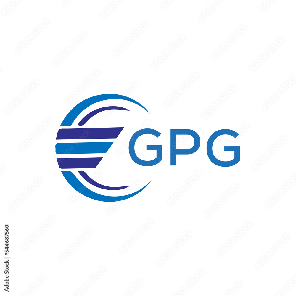 GPG letter logo. GPG blue image on white background. GPG vector logo ...
