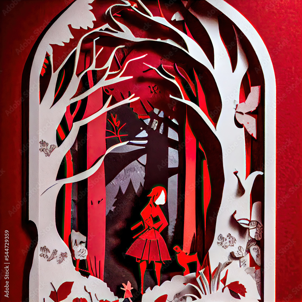 Scherenschnitt Papercut Papercraft Papierkunst Papiermotive 3D AI Digital Digital Art Motive aus ...