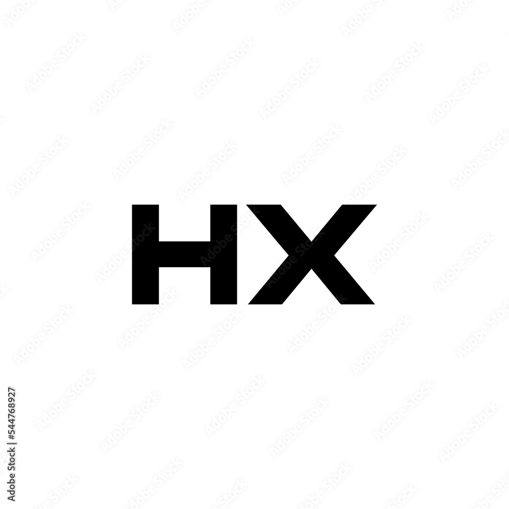 HX letter logo design with white background in illustrator, vector logo ...