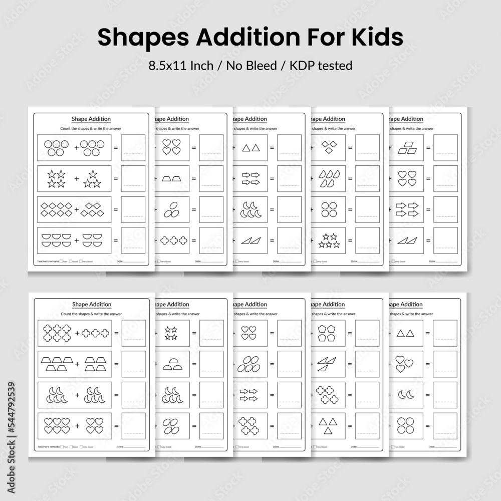 Addition Worksheet For Kids.Counting and Math Worksheet for Preschool ...