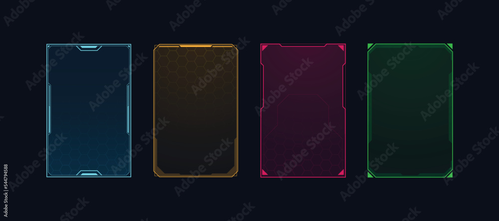 Hud frames futuristic text box border frame scifi digital screen ...
