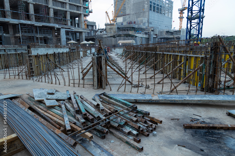 Rusted Steel Reinforcement for Post-Tension Concrete Floors is a floor ...