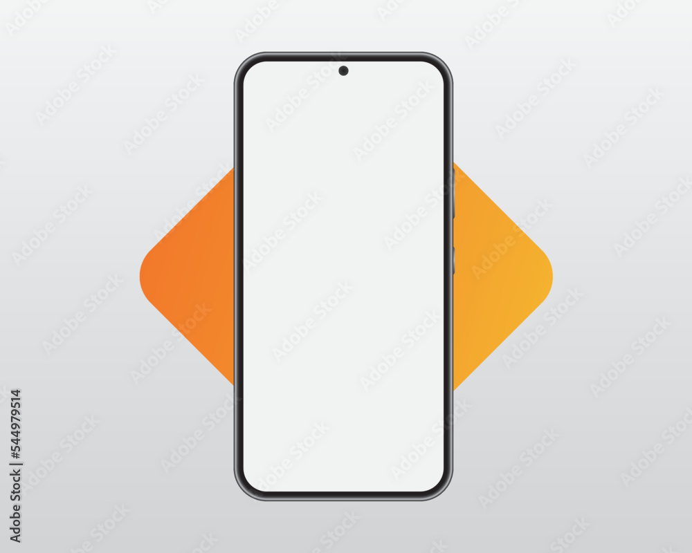 Realistic Smartphone blank screen, phone mockup, Template for ...