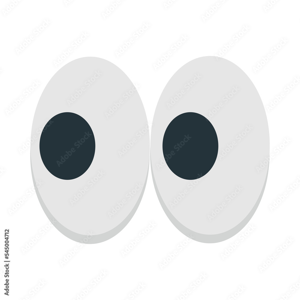 Pair of eyes vector emoji icon design. Isolated Pervy eyes, shifty eyes ...