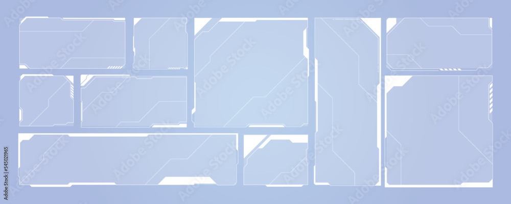 Hud frames futuristic text box border frame scifi digital screen ... Hud frames futuristic text box border frame scifi digital screen ...
