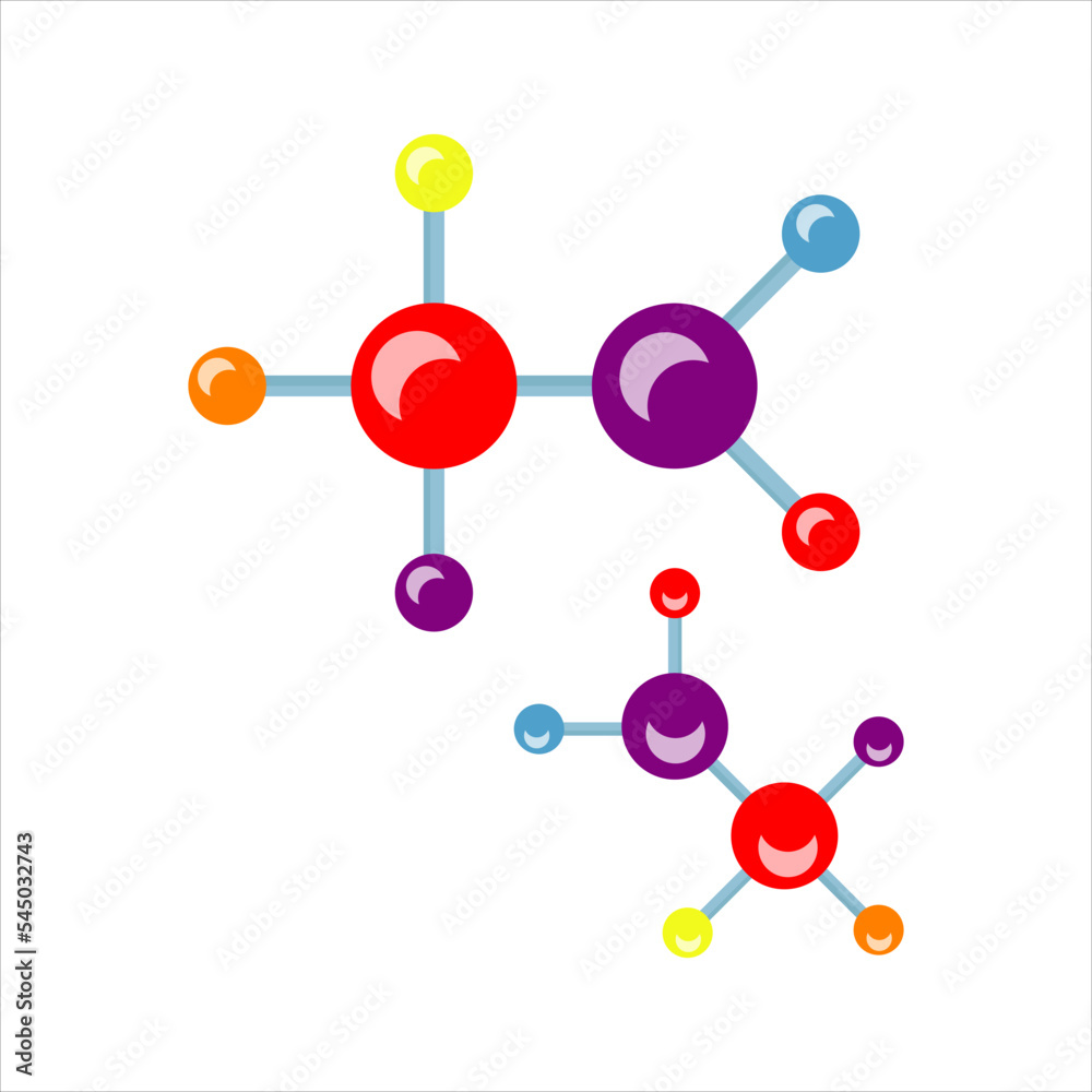 Molecule icon template color editable. Molecule symbol vector ...