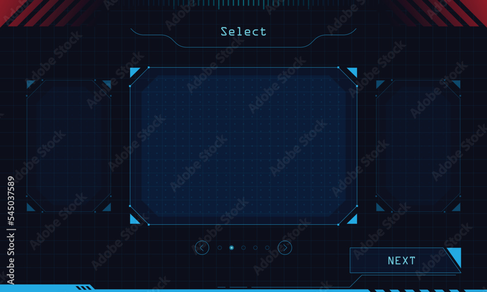 Game hud frames in sci fi style for select Stock Vector | Adobe Stock