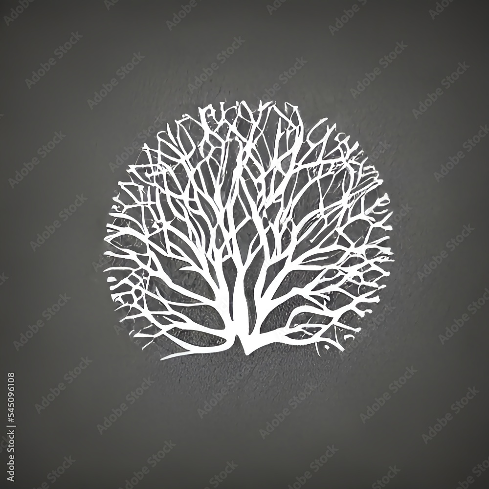 Illustrated Logo of a tree - digital creation Stock Illustration ...