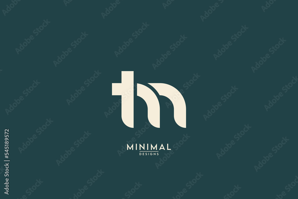 Abstract TM, MT Letters Logo Monogram icon. Stock Vector | Adobe Stock