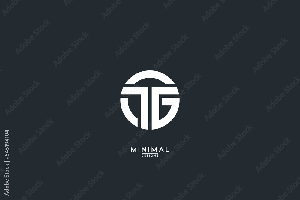 Alphabet letter GT, TG icon logo vector 素材庫向量圖 | Adobe Stock