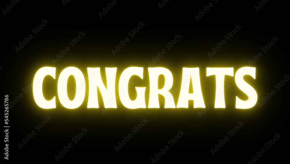 Congrats Neon Text. Congrats neon sign, modern trend design, night neon ...