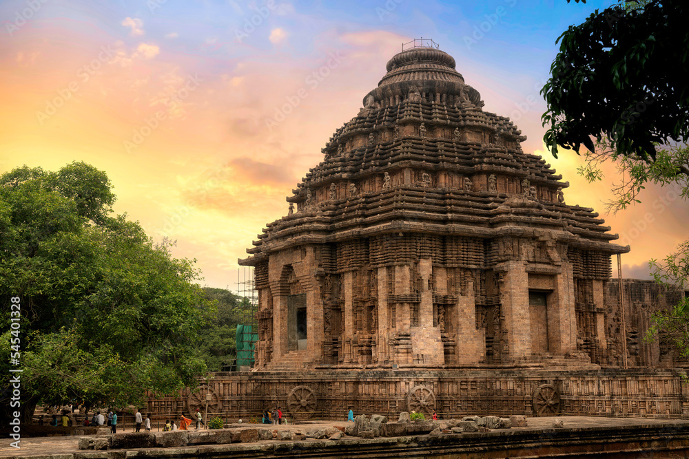 Ancient Konark sun temple built in the 13th century at Puri, Odisha ...