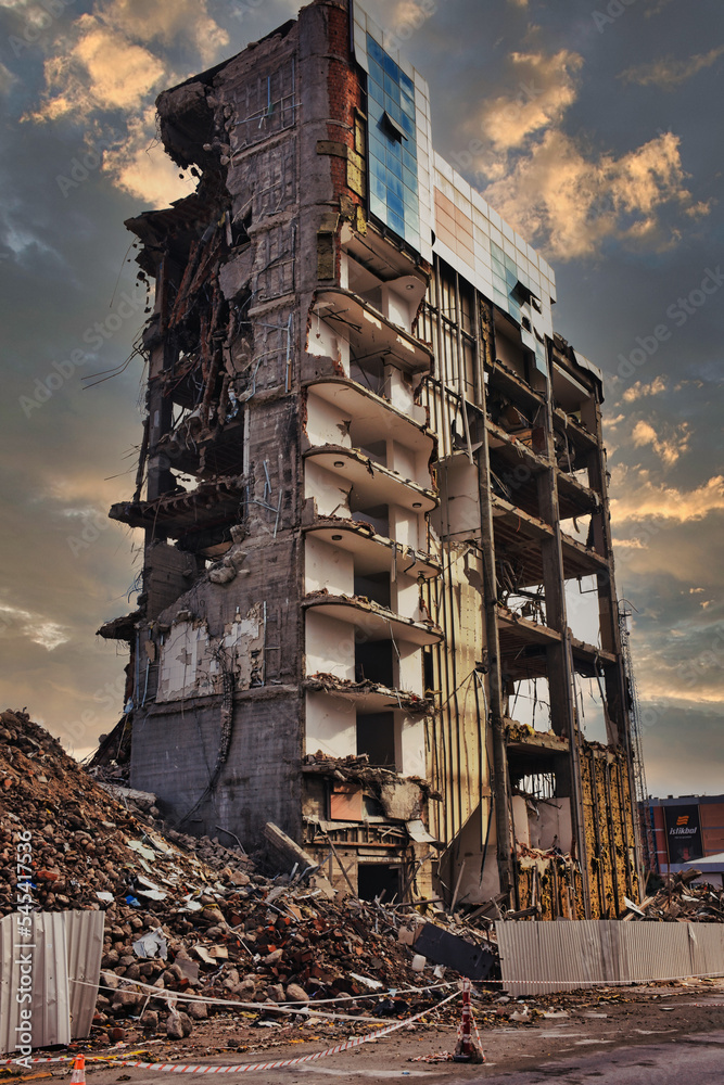 Old building being demolished to make room for new architecture ...