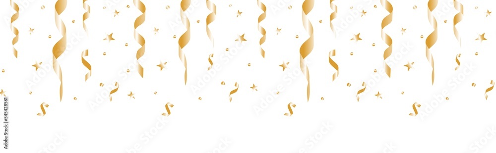 Realistic hanging gold confetti on transparent background. Festive ...