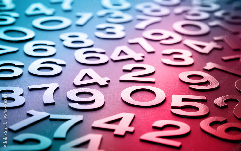 Mathematics background made with solid numbers Stock Photo | Adobe Stock