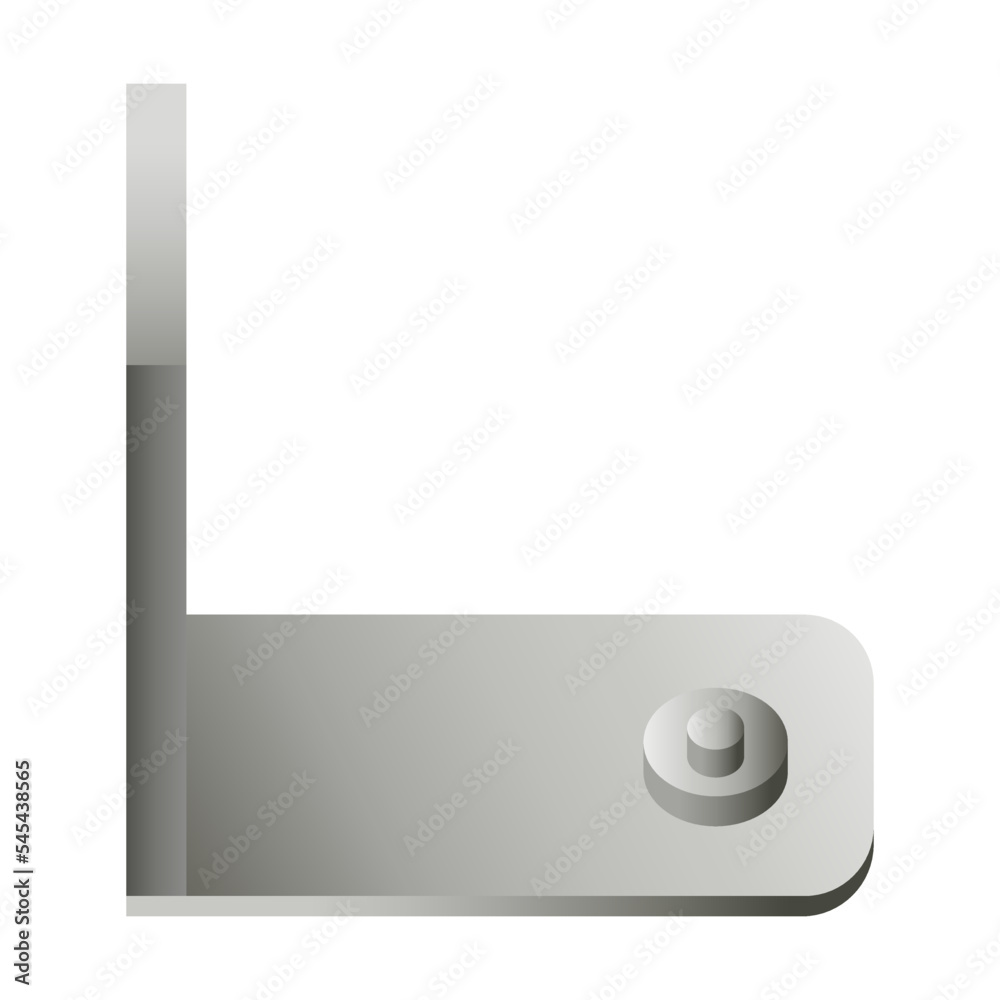 Metallic construction fixator in realistic style. Mounting angle ...