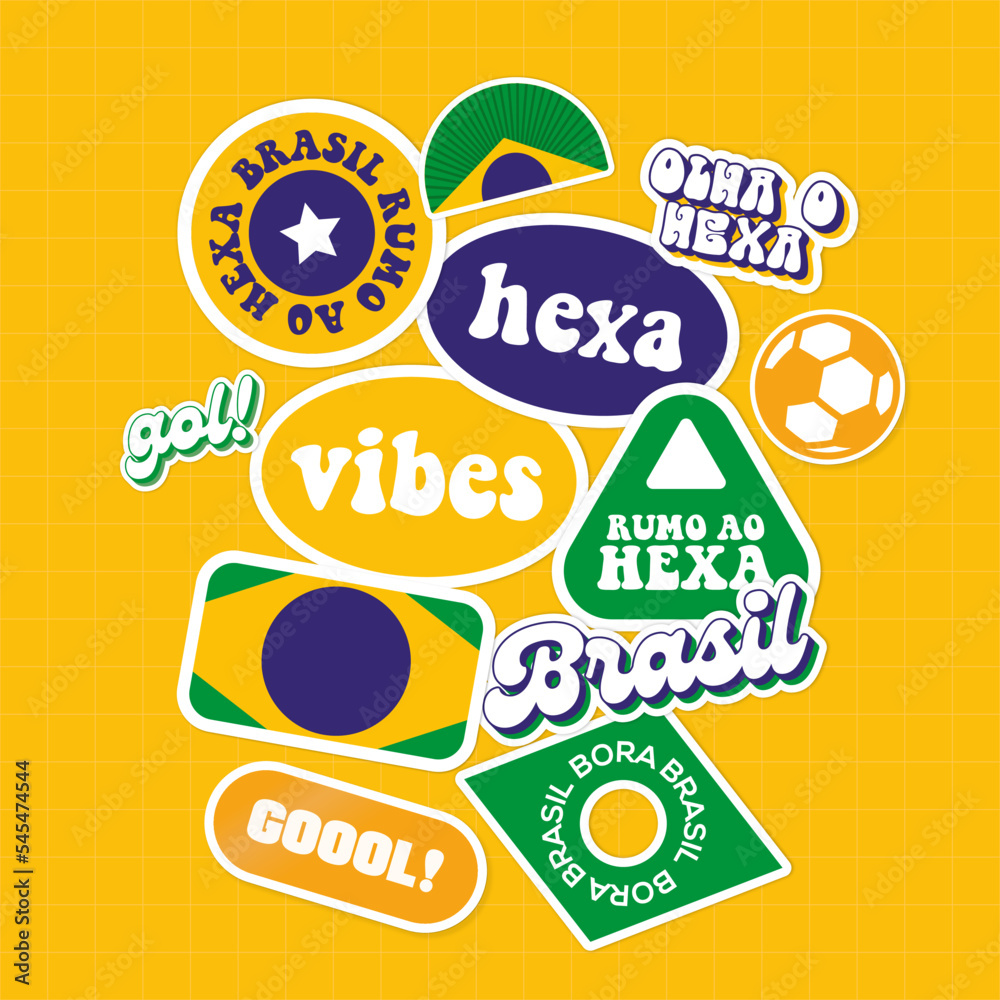 Vector de Stock Stickers ou tags ou adesivos em vetor para a torcida ...